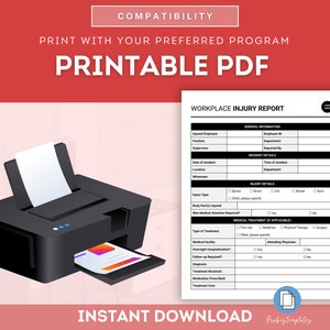 Workplace Injury Report Form Template, Work-related Injury Report ...