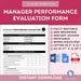 Manager Performance Evaluation Form Template, Management Evaluation ...