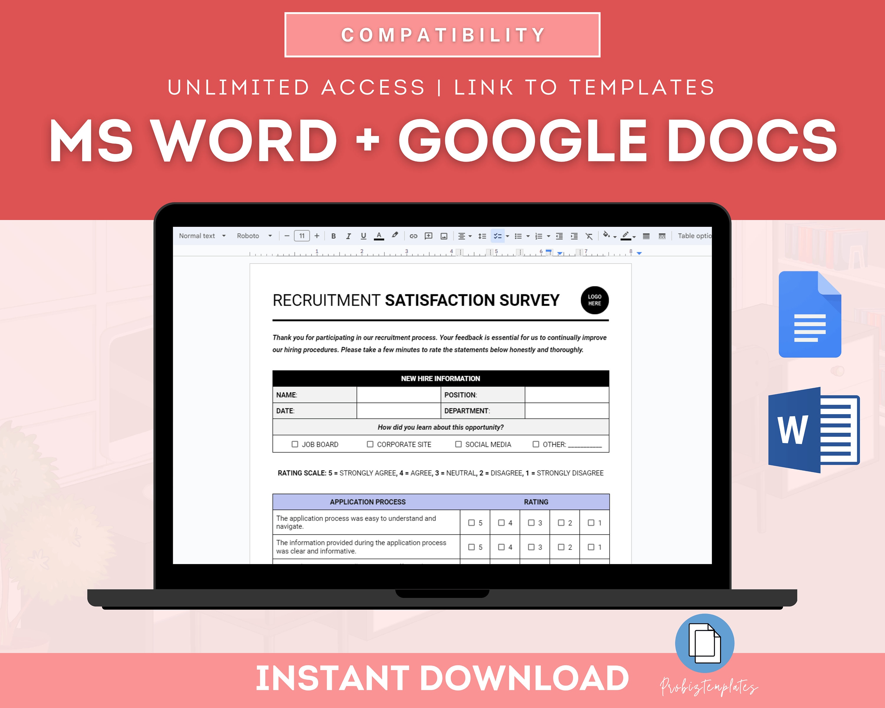 Recruitment Satisfaction Survey Template, Candidate Experience Survey ...