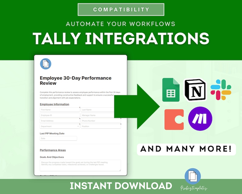 Employee 30-day Performance Review Online Form, Employee Evaluation ...
