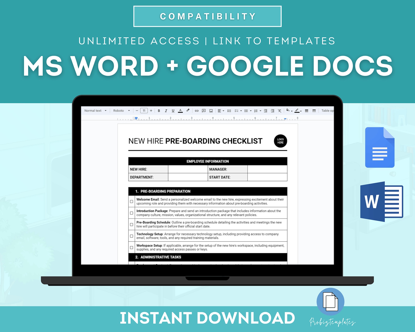 New Hire Pre-boarding Checklist, New Staff Pre-boarding Checklist ...
