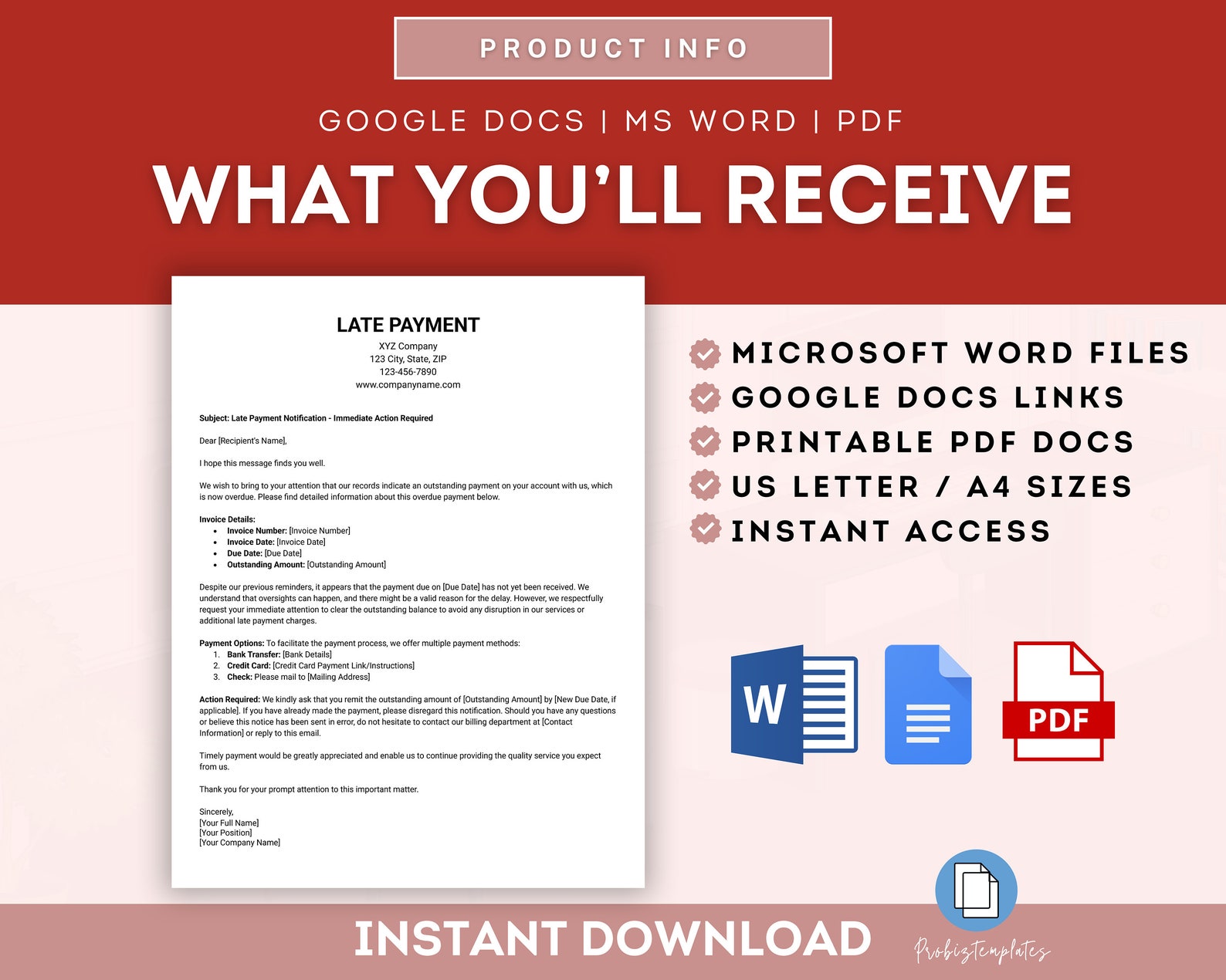 Late Payment Letter Template, Overdue Payment Reminder Letter ...