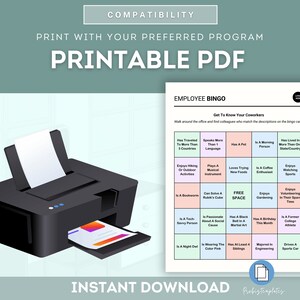 Employee Bingo Template, Staff Bingo Card Template, Onboarding Bingo ...