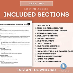 Managing Warehouse Inventory SOP Template, Warehouse Inventory ...