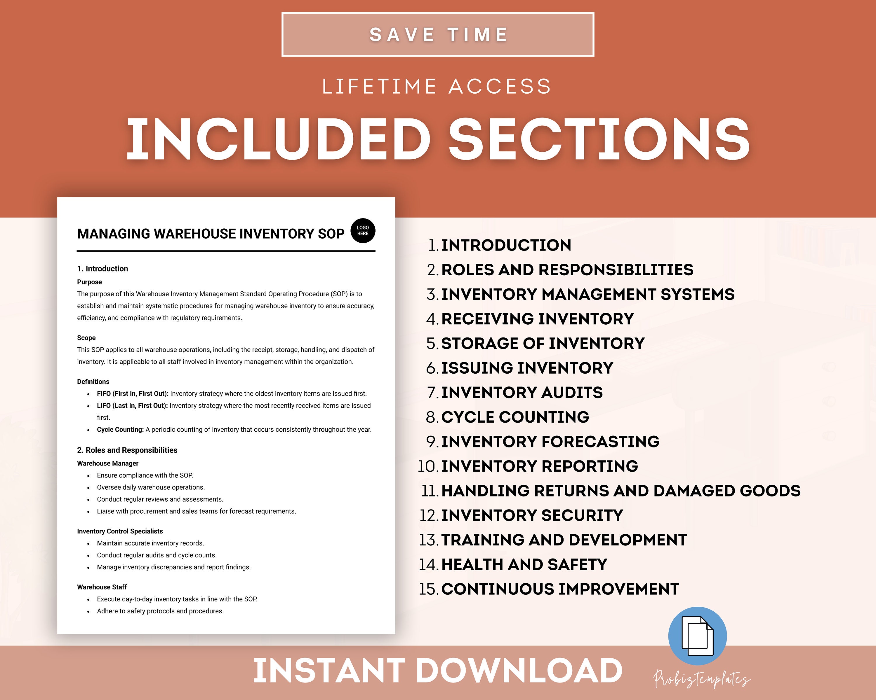 Managing Warehouse Inventory SOP Template, Warehouse Inventory ...