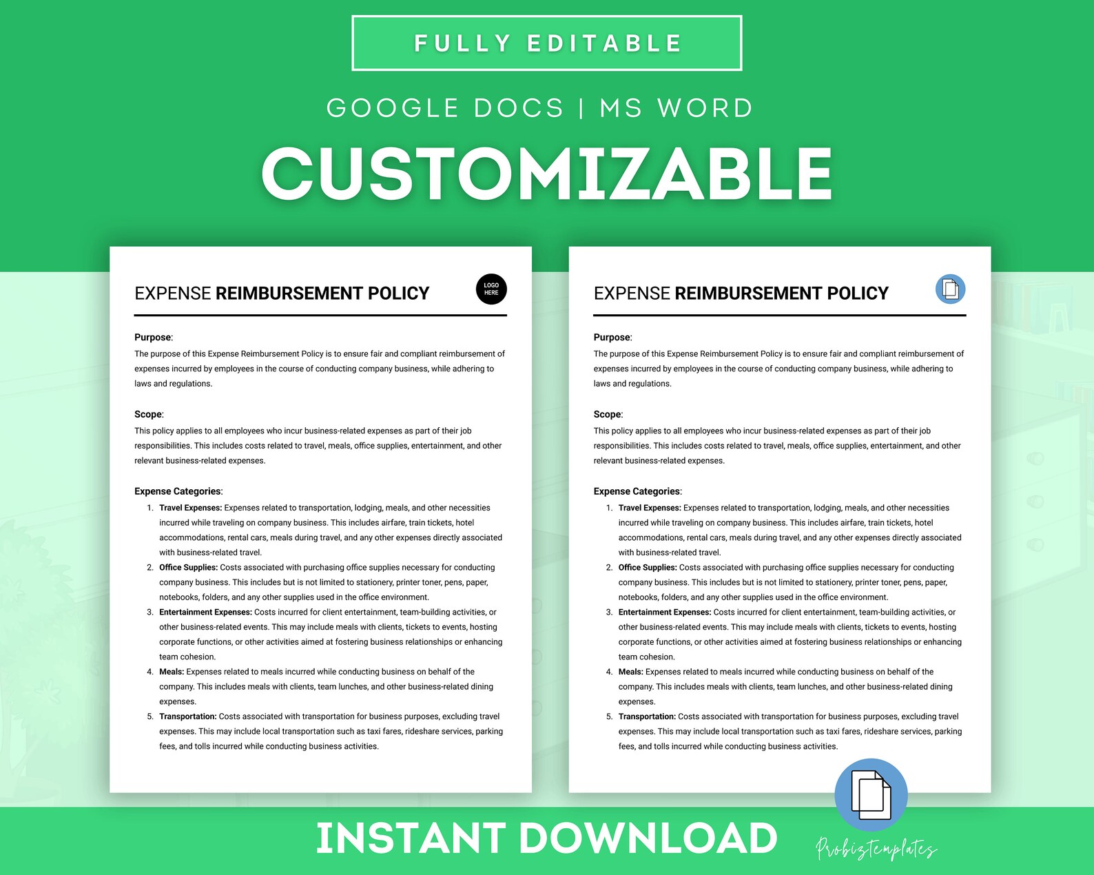 Employee Expense Reimbursement Policy Template, Employee Reimbursement ...