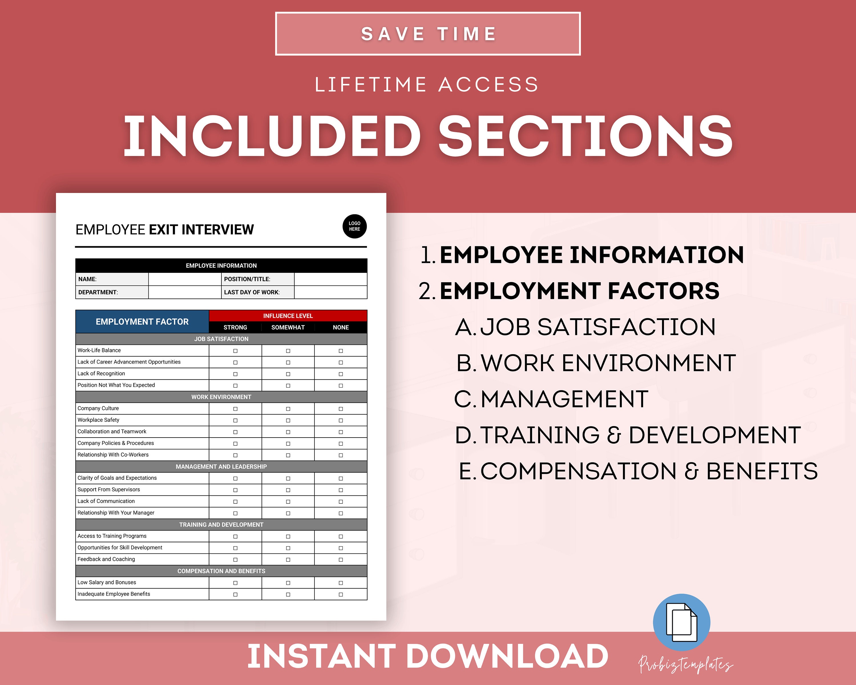 Employee Exit Interview Questionnaire Template, Departing Staff ...