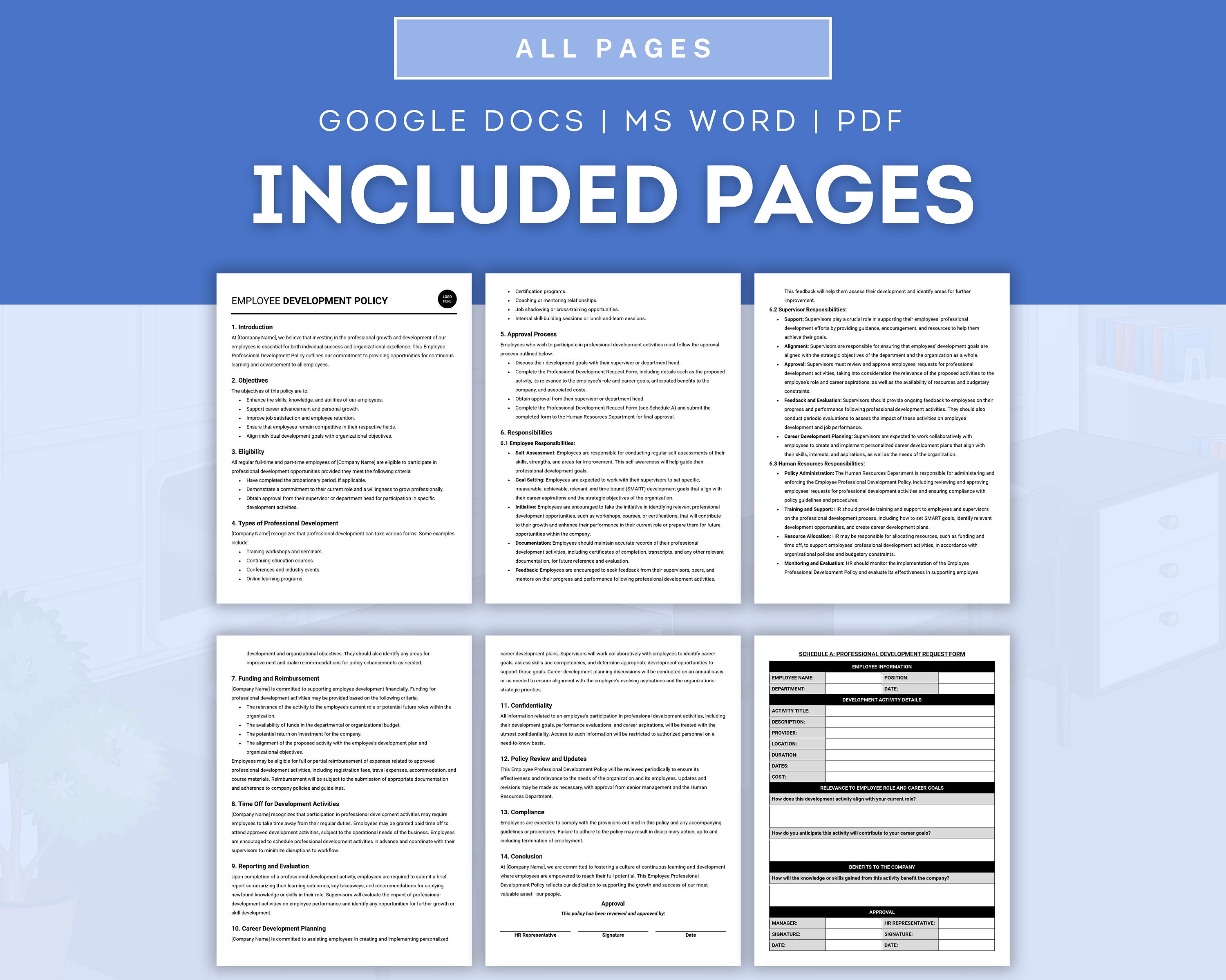 Employee Professional Development Policy Template, Employee Career ...