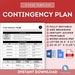 Contingency Plan Template, Emergency Response Blueprint, Crisis ...