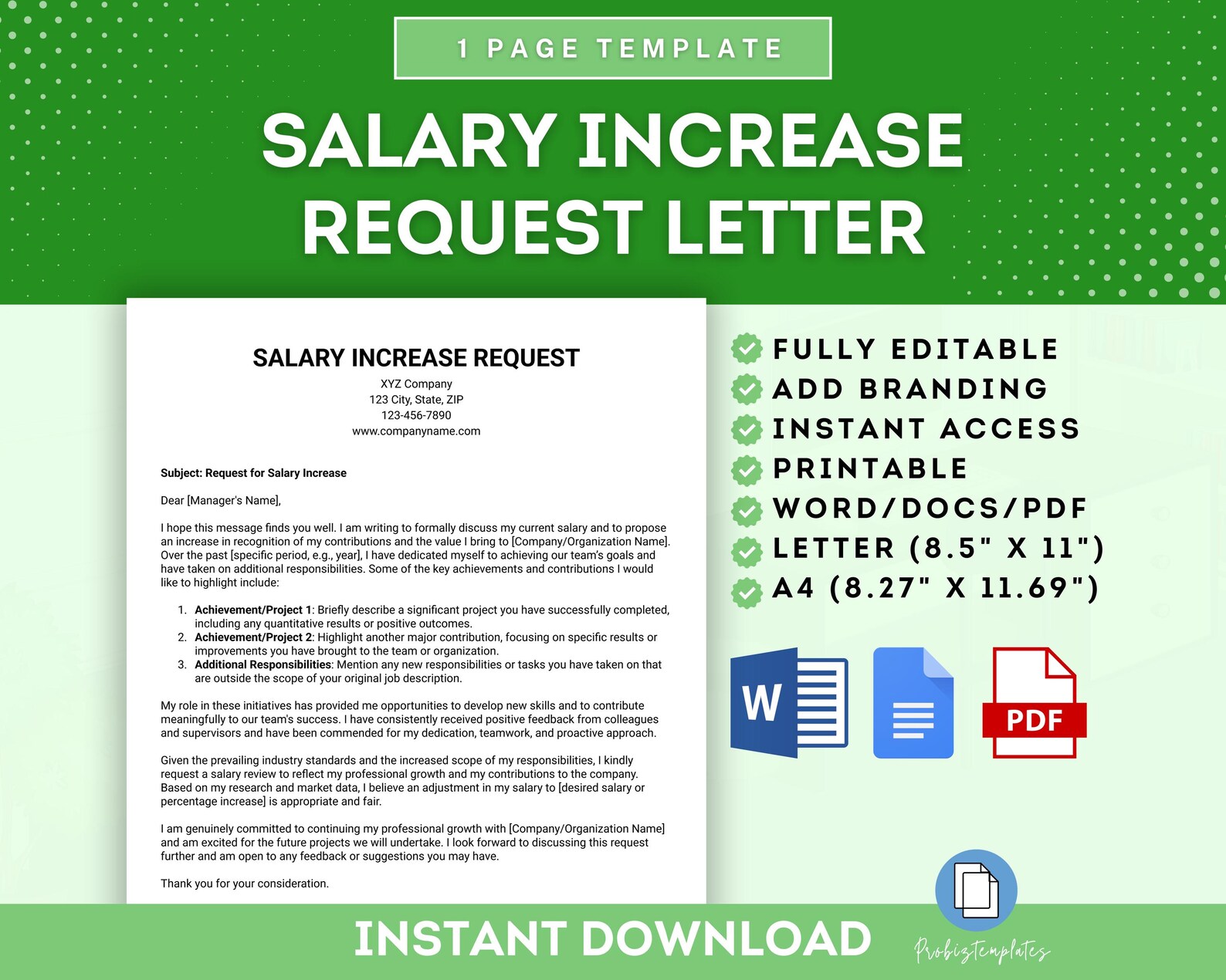 Salary Increase Request Letter, Pay Raise Request Letter, Salary ...