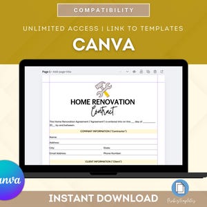 Remodelling Contract Bundle, Home Renovation Agreement Template ...