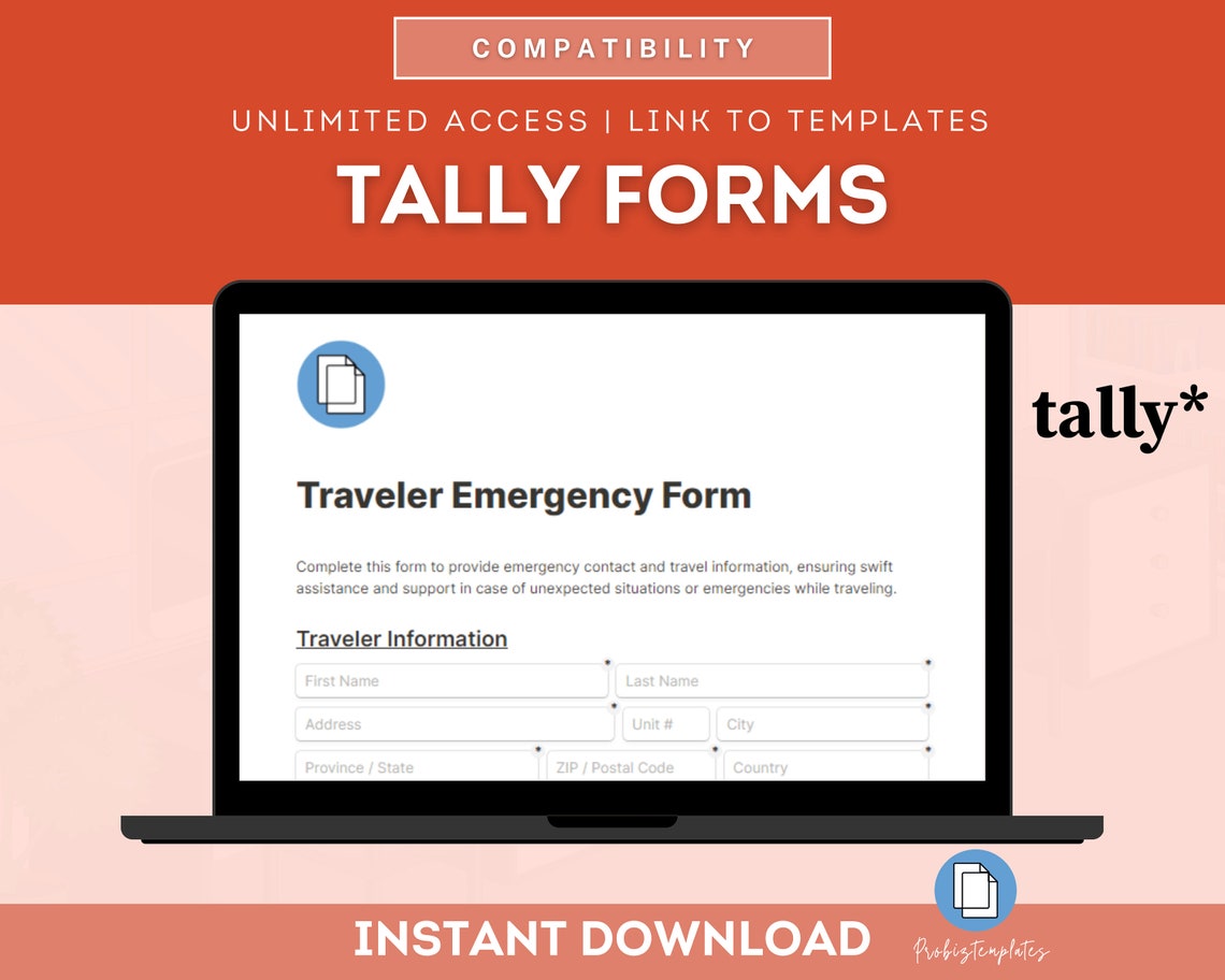 Traveler Emergency Online Form, Trip Emergency Information Sheet ...