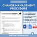 Change Management Procedure Template, Organizational Change Procedure ...