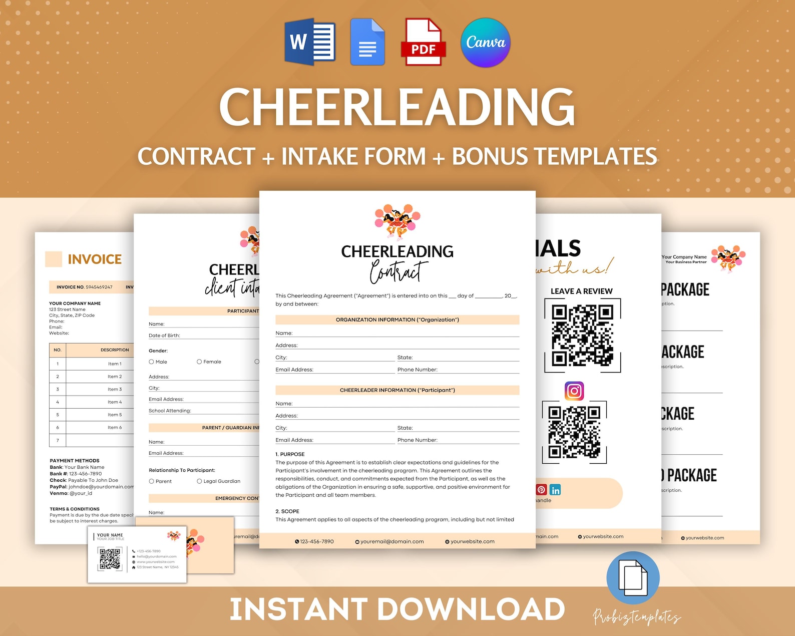 Cheerleading Contract, Team Agreement Template, Cheerleading Parent ...