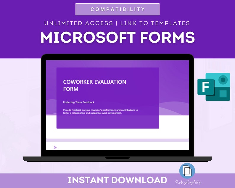 Coworker Evaluation Online Form, Peer Review, Colleague Evaluation Form ...