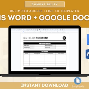 Key Holder Agreement Template, Key Management Agreement, Key Custody ...