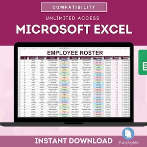 Employee Roster Template, Staff Database Template, Personnel Records ...