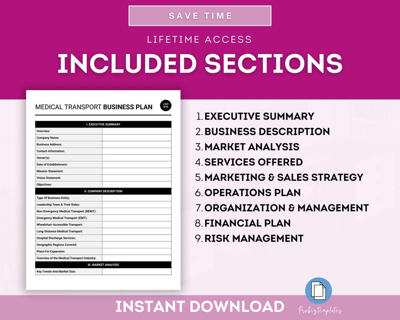 Medical Transport Business Plan, Medical Transportation Strategy Guide ...