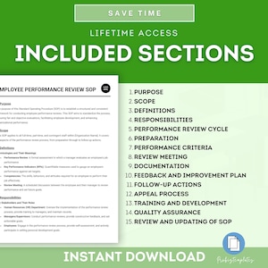 Employee Performance Review SOP Template, Standard Operating Procedure ...