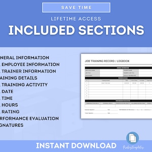 Job Training Record Template, Employee Training Progress Tracker, HR ...