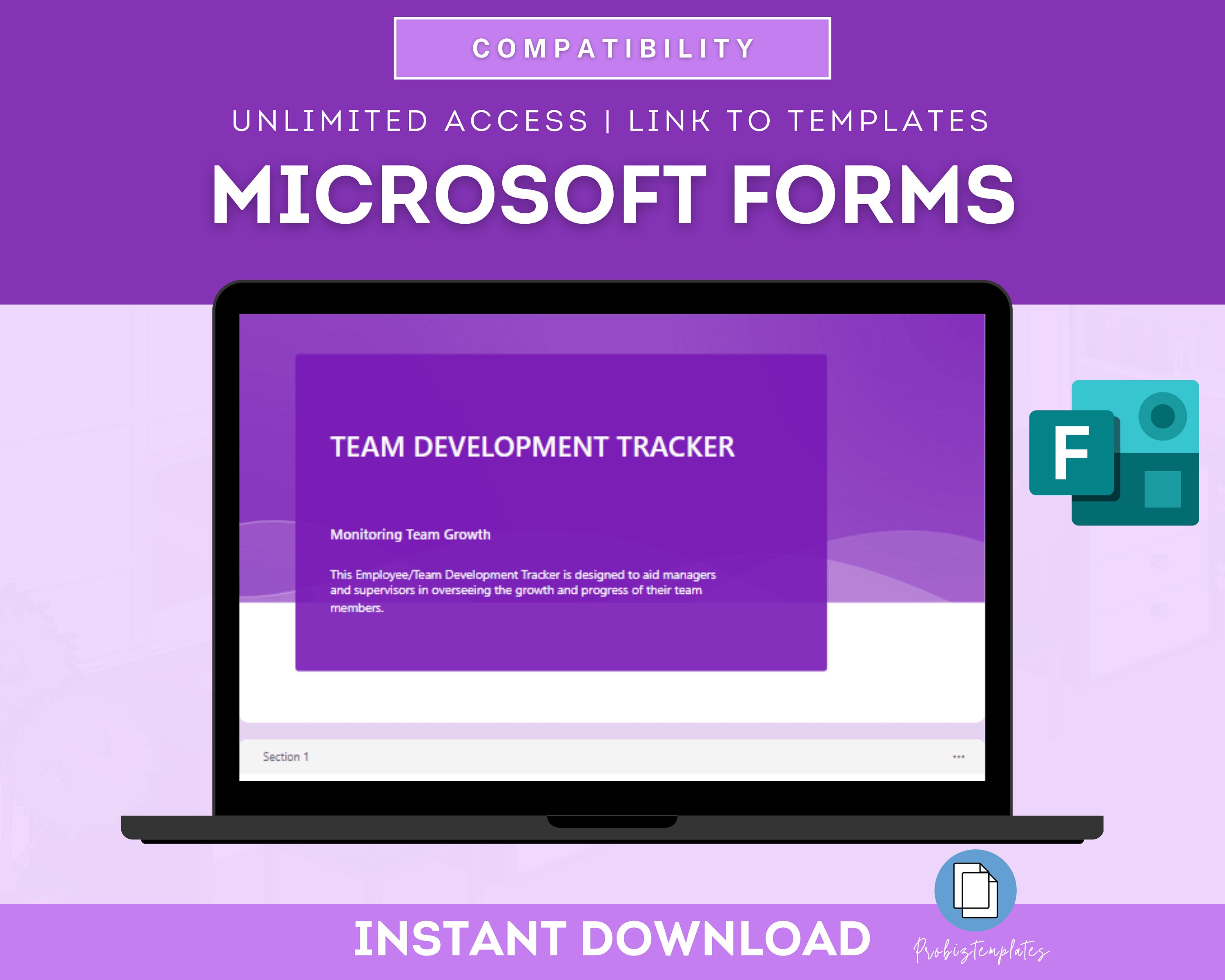 Employee & Team Development Tracker Online Template, Team Development Monitoring, Staff Growth ...