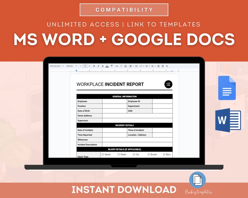 Workplace Incident Report Form Template, Workplace Accident Report Form ...