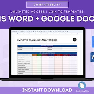 Employee Training Plan and Tracker Template for Microsoft Word & Google ...