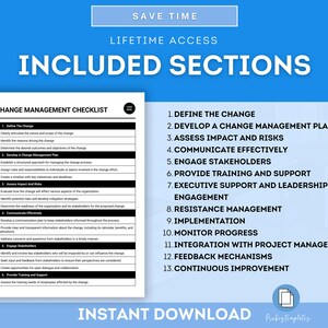 Change Management Checklist Template, Organizational Change Checklist ...