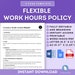 Flexible Work Hours Policy Template, Adaptive Work Schedule Policy ...