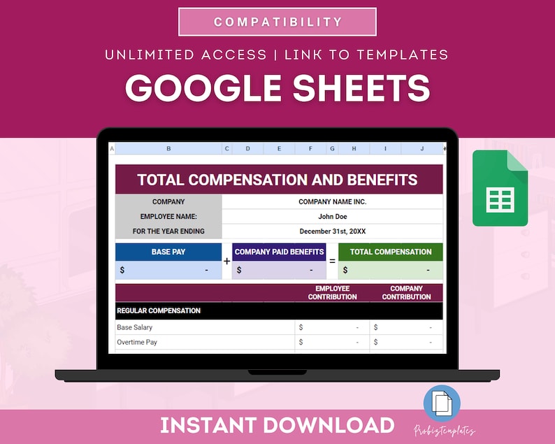 Total Compensation and Benefits Statement Template, Employee Compensation and Benefits Summary ...