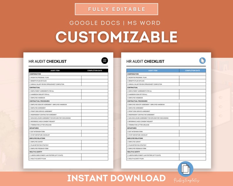 HR Audit Checklist, Human Resources Audit, Internal Audit Checklist, HR ... HR Audit Checklist, Human Resources Audit, Internal Audit Checklist, HR ...