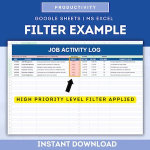 Job Activity Log Template, Work Task Tracker, Daily Work Journal ...