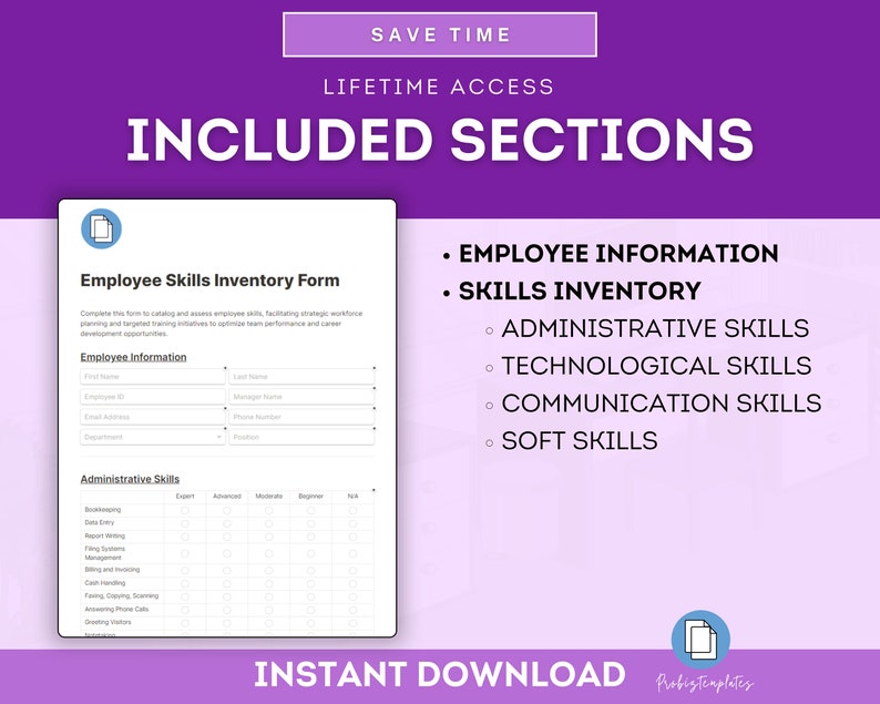 Employee Skills Inventory Online Form, Staff Competency Assessment ...
