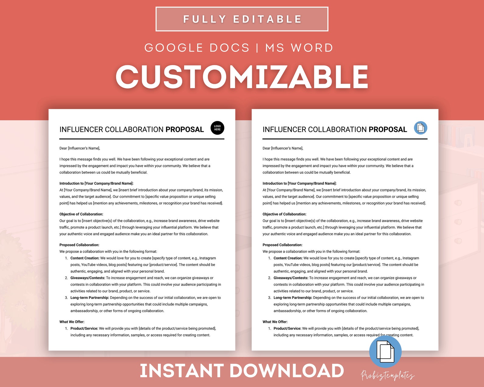 Influencer Collaboration Proposal Template, Social Media Influencer ...