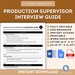 Production Supervisor Interview Guide Template, Manufacturing ...