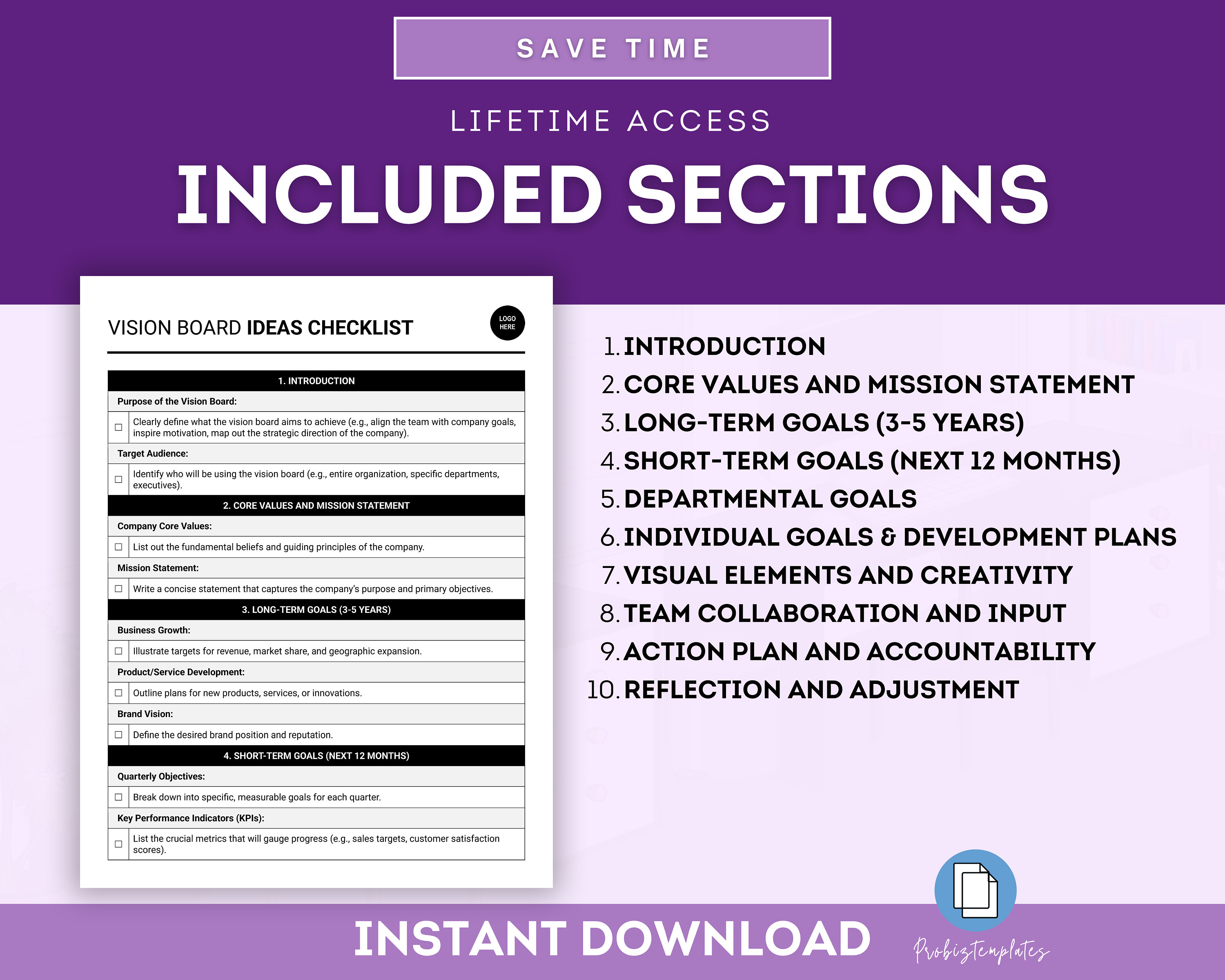 Vision Board Ideas Checklist, Creative Vision Board Concepts, Vision ...