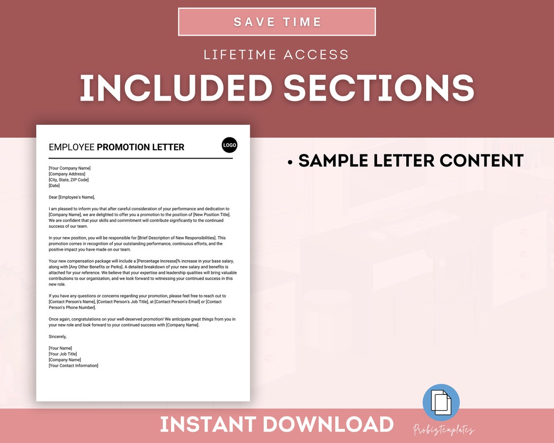 Employment Promotion Letter Template, Employee Performance Pay Raise ...