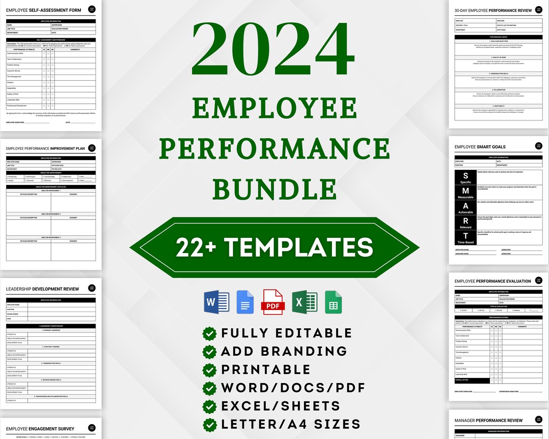 Employee Performance Bundle, Performance Review, Improvement Plan, PIP, Employee Staff ...