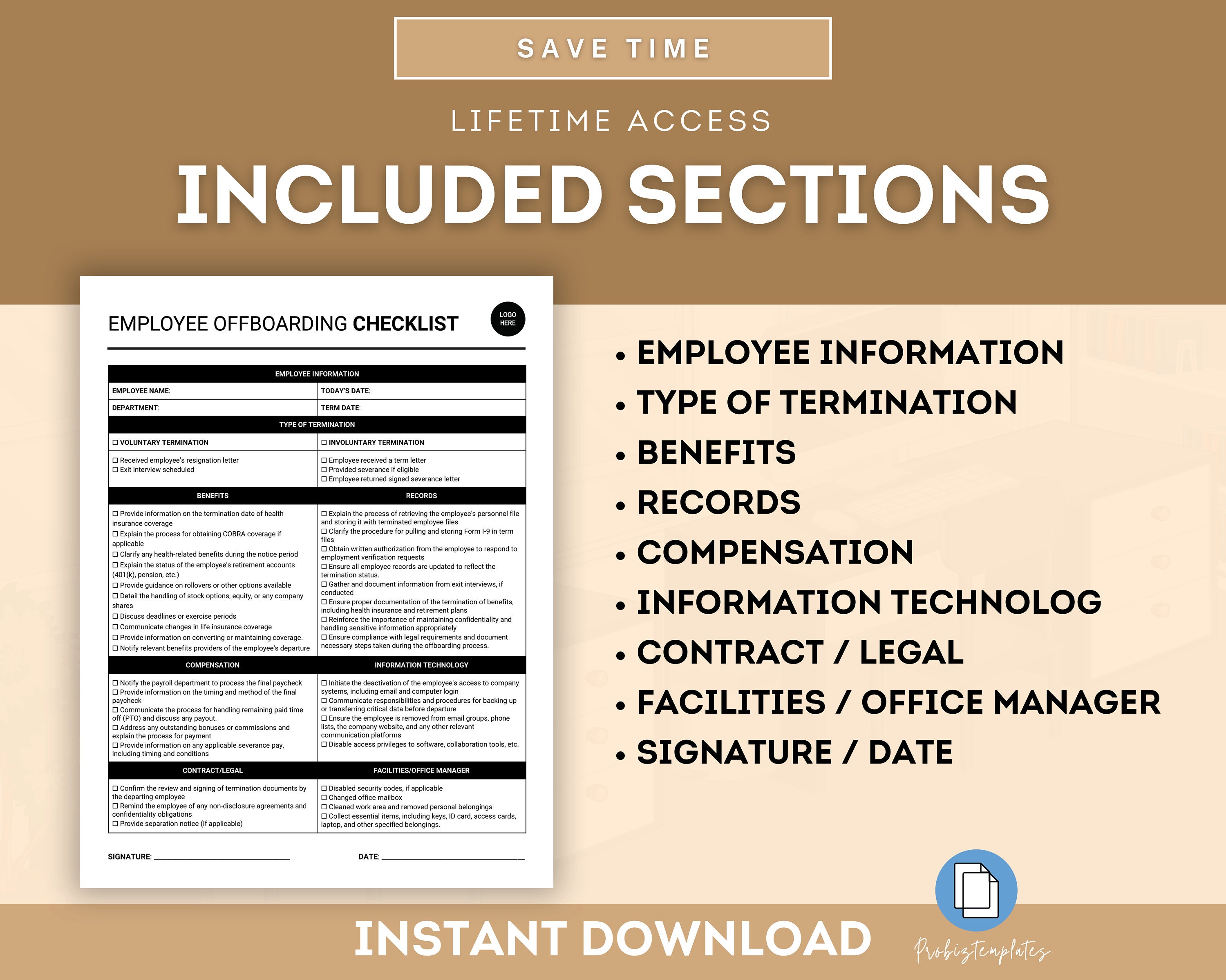 Employee Offboarding Checklist Template, Employee Exit Checklist ...