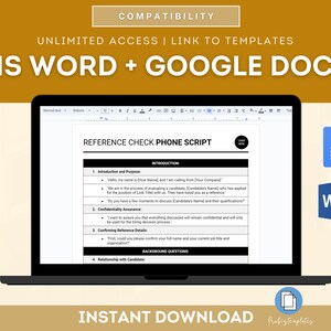 Reference Check Phone Script, Job Reference Check Phone Script, Employment Reference Check ...