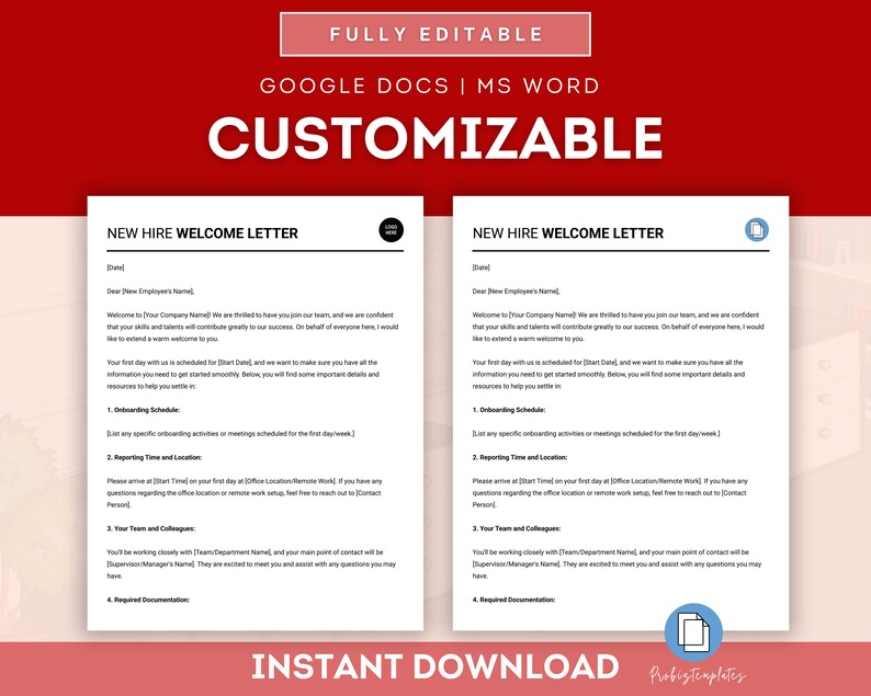 New Hire Welcome Letter Template, New Hire Welcome Kit, Welcome to the ...