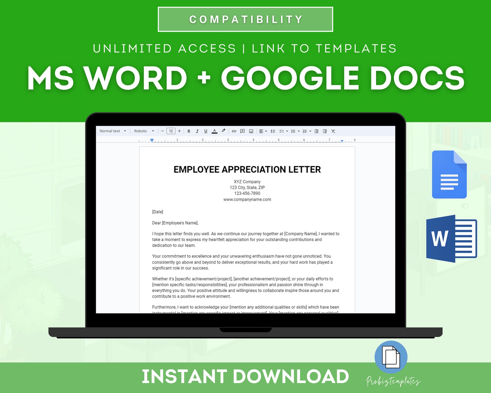 Employee Appreciation Letter, Staff Recognition Letter, Employee ...