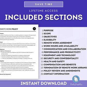 Remote Work Policy Template, Employee Remote Work Policy, Work From ...