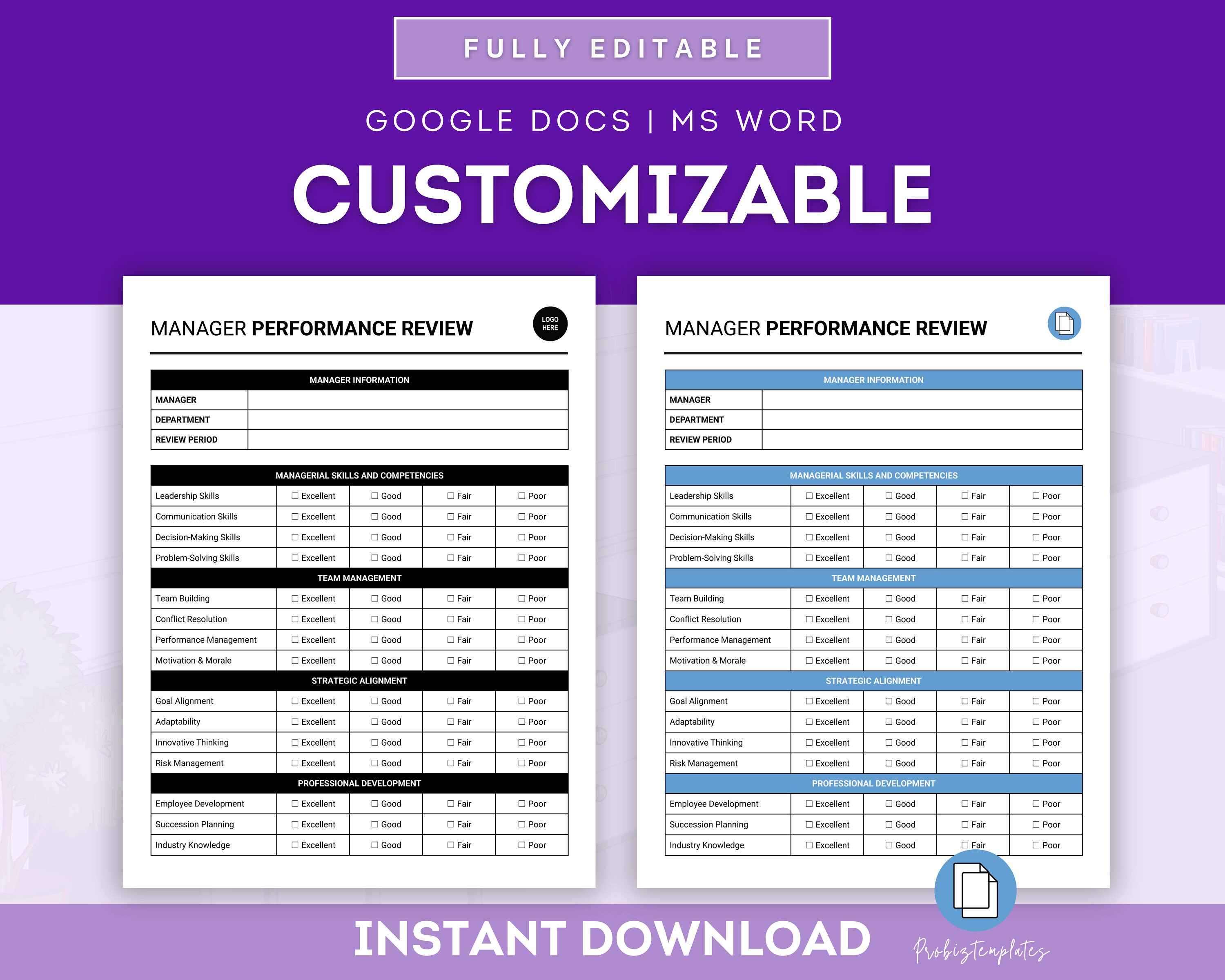 Manager Performance Review, Managerial Performance Evaluation ...