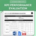 Employee KPI Performance Evaluation Form Template, Performance Metrics ...
