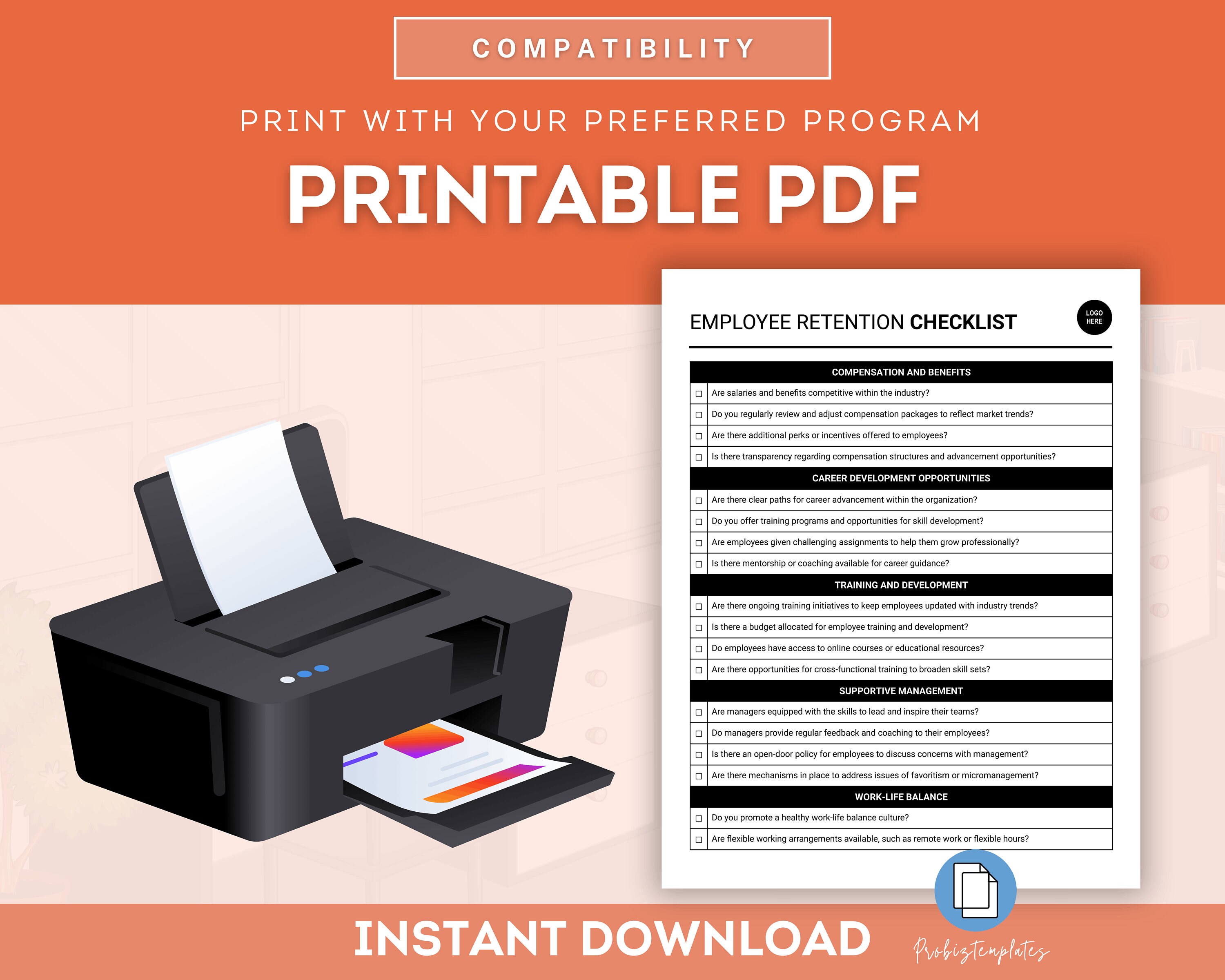 Employee Retention Checklist Template, Staff Retention Strategy ...