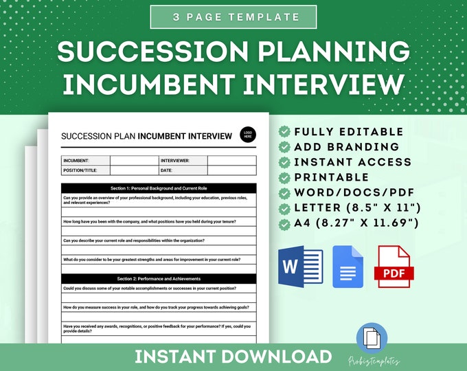 Easy-to-use 9-box Succession Planning Template: Identify and Develop ...