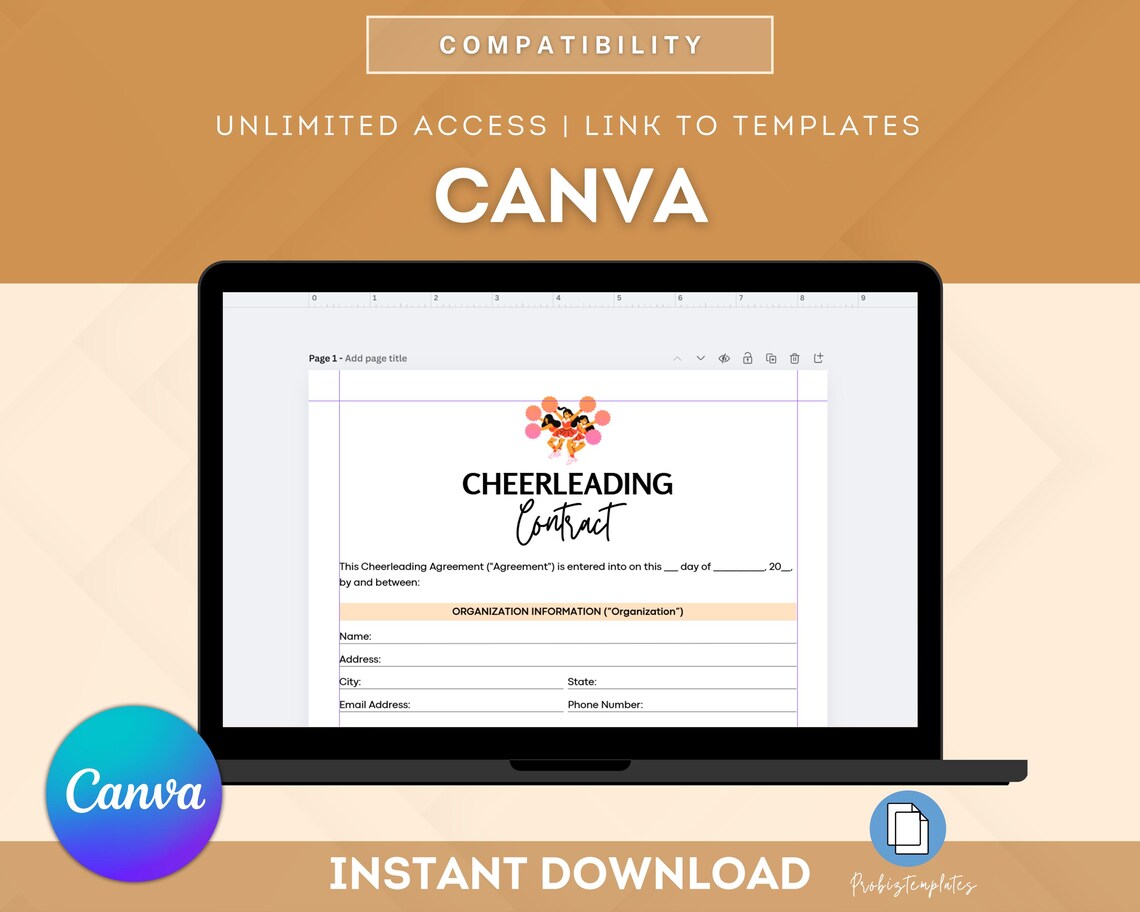 Cheerleading Contract, Team Agreement Template, Cheerleading Parent ...