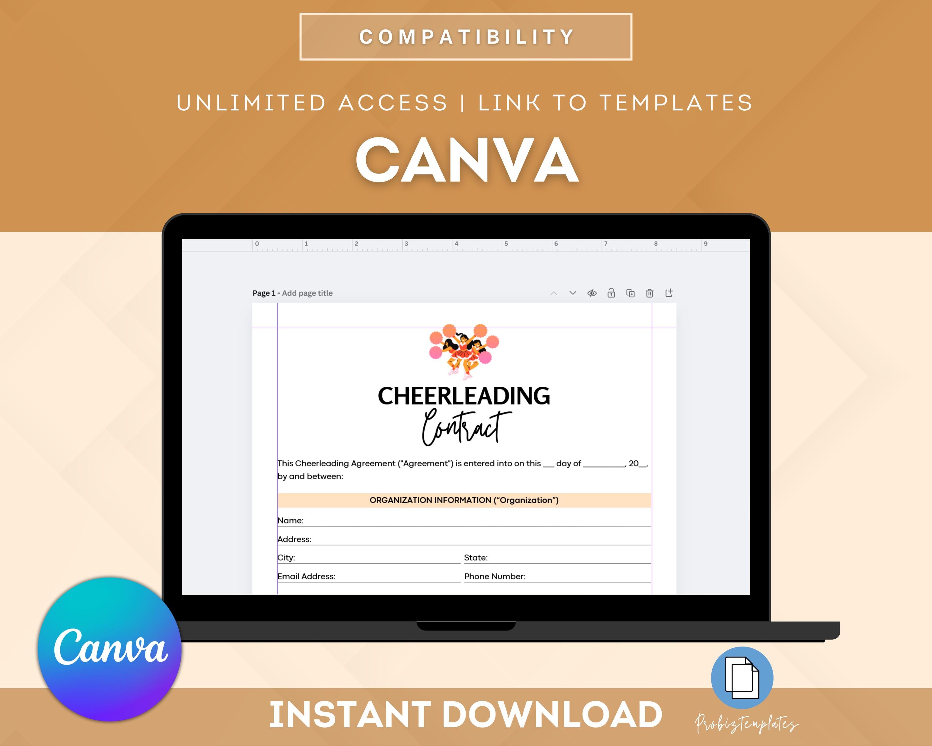 Cheerleading Contract, Team Agreement Template, Cheerleading Parent ...