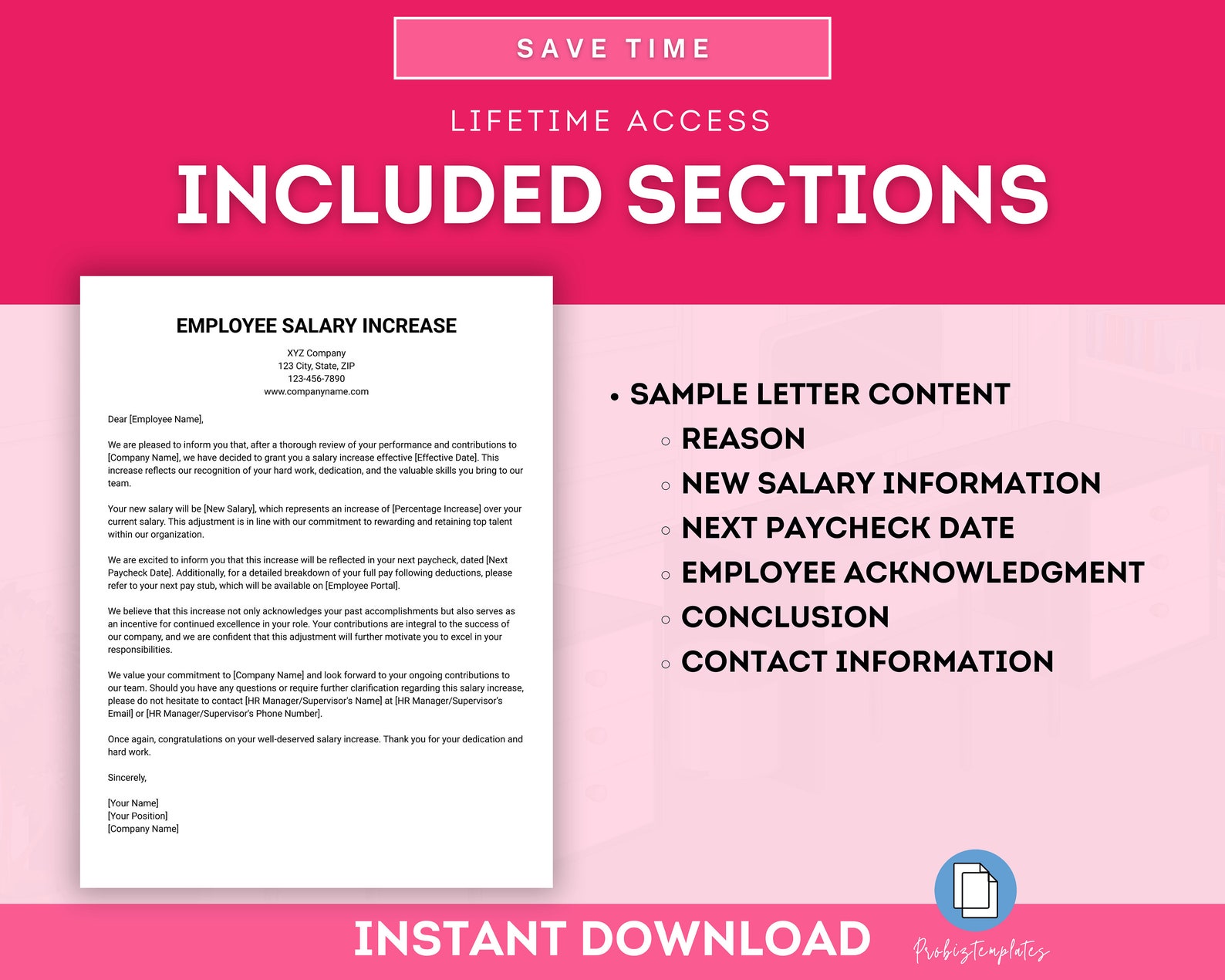 Salary Increase Letter Template, Pay Raise Announcement Letter, Salary ...